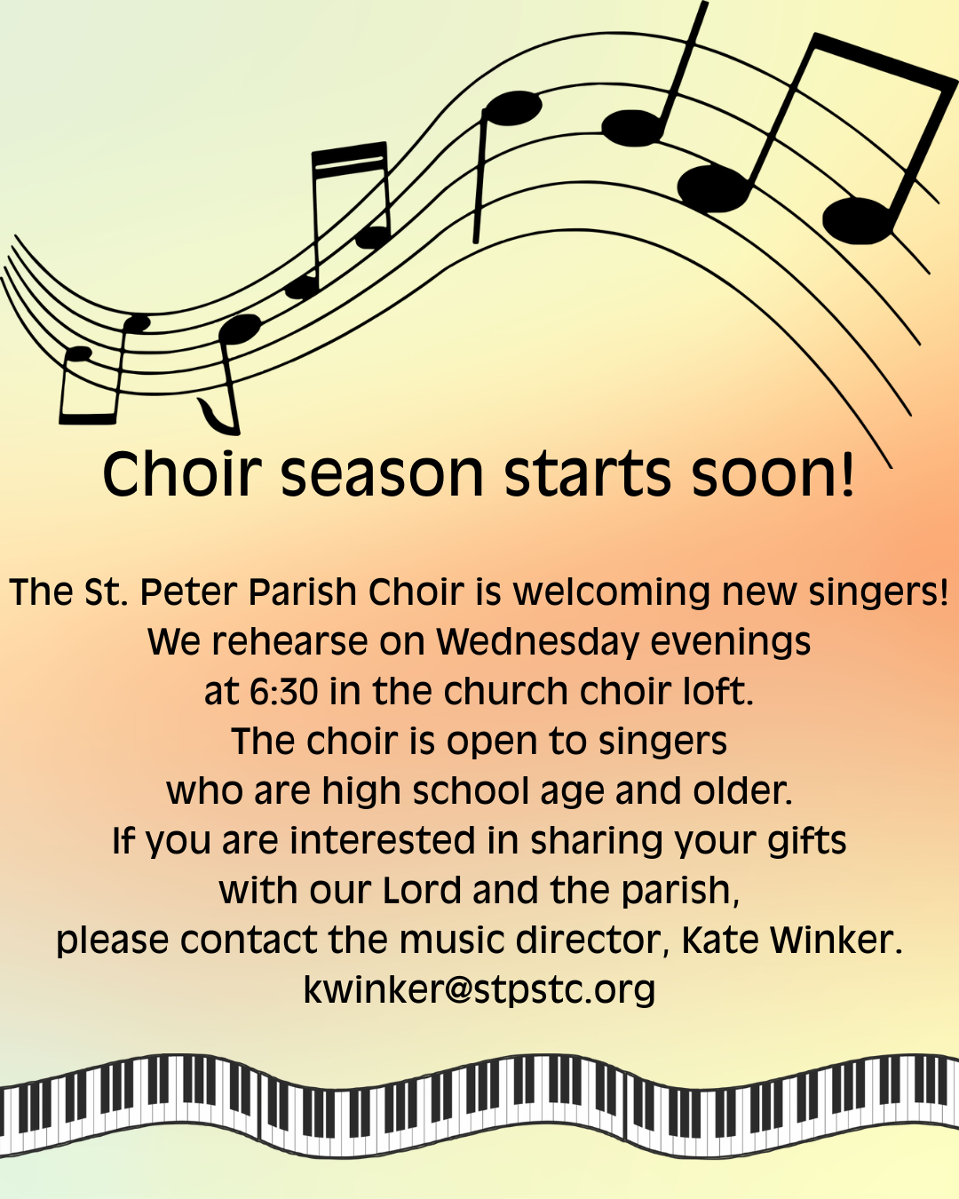 Choir Opportunities > St. Peter Catholic Church